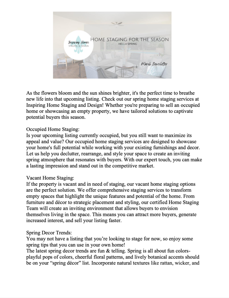 Resources - Inspiring Homes Staging and Design